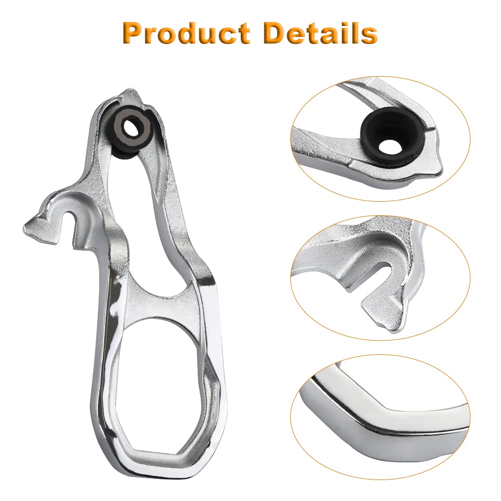 JDMON Compatible with Heavy Duty Front Tow Hook Dodge Ram 1500 2019 2020 2021 Left and Right Side with Hardware Replace 68288777AA 68288776AA Silver Forging Process