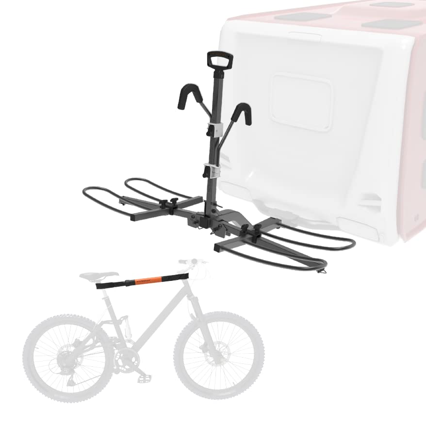 HYPERAX Special Combo - Volt RV with E-Bike Adapter - Platform Bike Rack for RV, Camper, Motorhome - for 2" Hitch Fits Up to 2 X 70 lbs Bike with Up to 5" Fat Tires