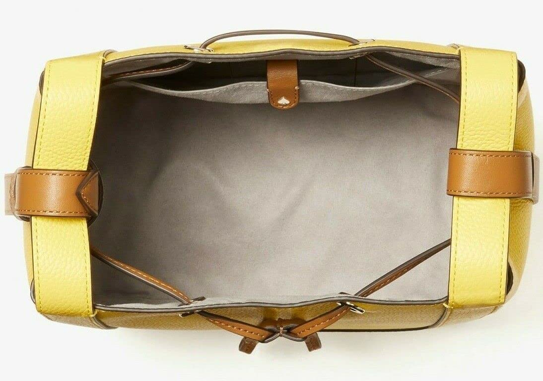 kate spade Grab Small Bucket Bag Crossbody Yellow Leather PXR00420