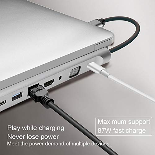 plplaaoo USB C Hub, USB Hub, USB Adapter, 11 in 1 Hub Type-C Extension Dock USB3.1 to HDMI Card Reader Multifunction Adapter for Data Transfer, USB c hub USB c Docking Station Type c hub Type c us
