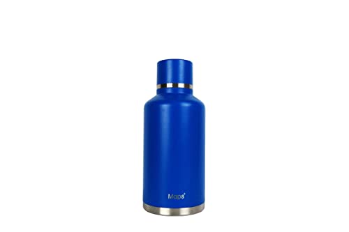 Large sport thermos water bottle with bag and Stainless Steel Lid,67.6OZ half gallon,Insulated water bottle,leak-proof,Metal Canteen ,Buttonwood 1pack (blue) 2000ML