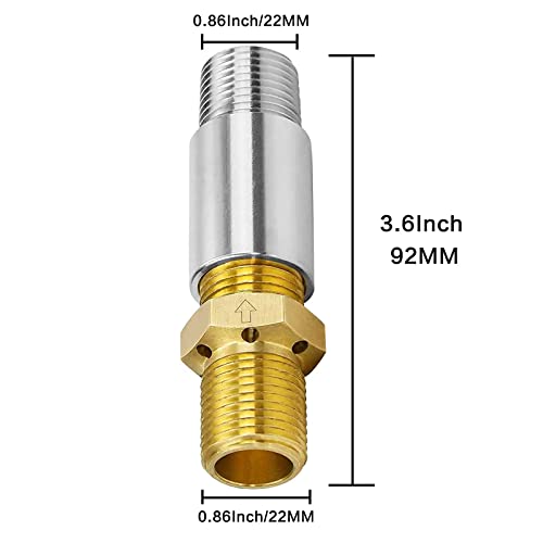 MENSI Propane Fire Pit Flame Air Mixer Orifice Nozzle Valve Jet for 60000 BTU Burner Fireplace with 1/2" NPT Fitting