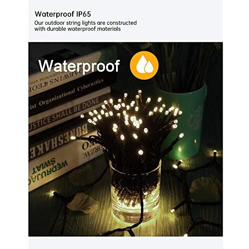 Inshere 2 Pack Solar Christmas Lights 72ft 200 Led 8 Modes Warm White Solar String Lights Ultra Bright Series Waterproof for Gardens, Homes, Party, Christmas Tree,Xmas, Outdoors