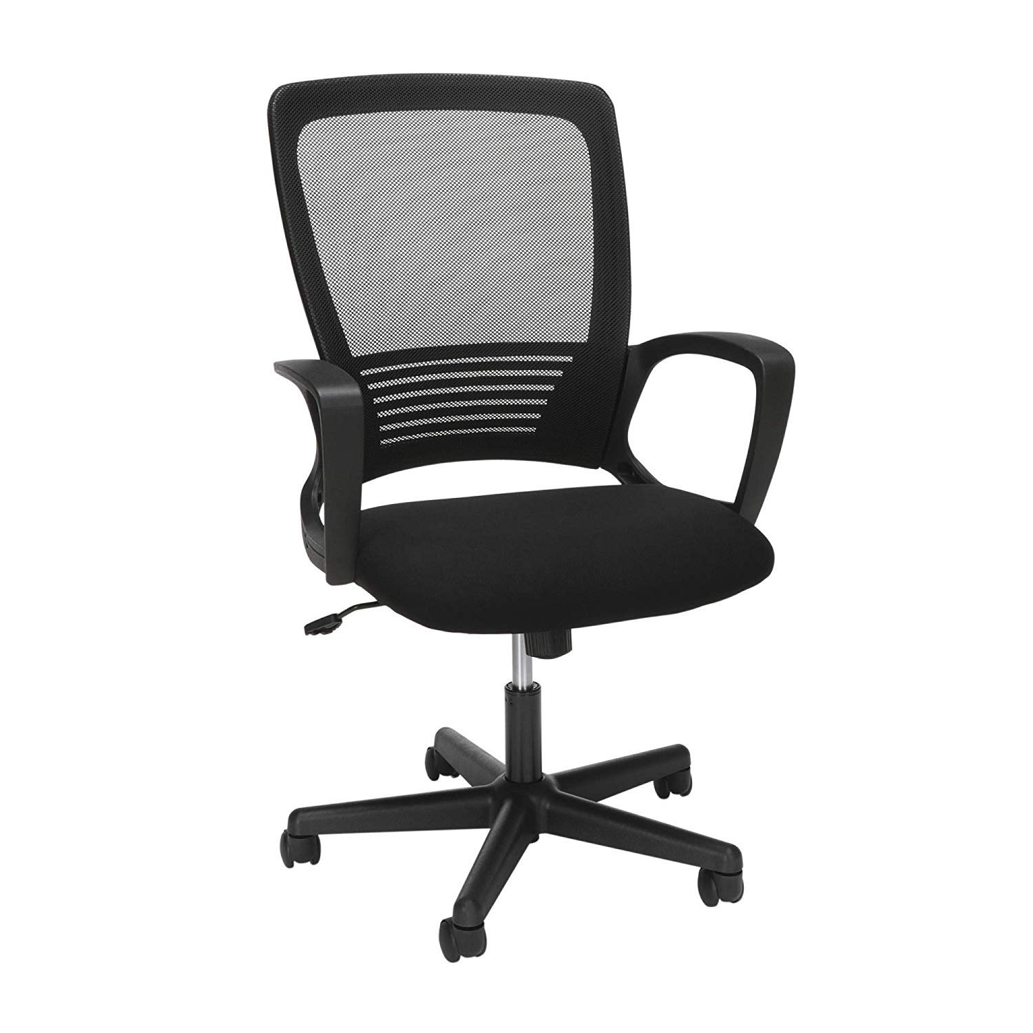 HON Mesh High-Back Task Chair, Stationary Loop Arms, in Black (2)