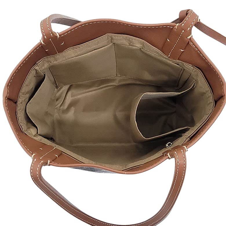 KEEPBLING Nylon Bag in Bag for Goyard Anjou Mini Organizer Inner with a Zipper Closer Waterproof (SAND)