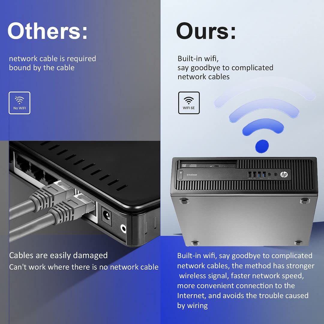 HP EliteDesk Desktop Computer,800 G2 Office Small Form Factor PC,Refurbished Windows 10 Desktop,i5 Tower,16GB RAM,256GB SSD + 2TB HDD,DVDRW,DP,HDMI,WiFi,BT,VGA,Wireless K&M+TJJ Pad(Renewed)