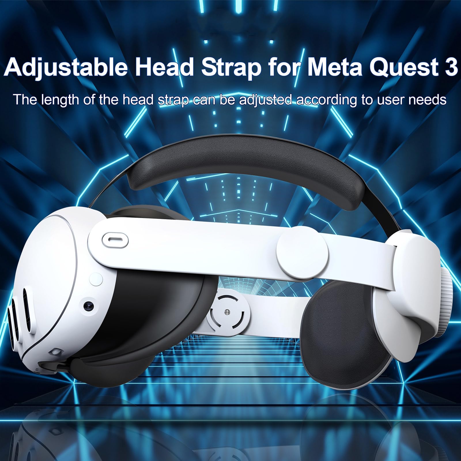 Head Strap for Meta/Oculus Quest 3, Adjustable Elite Strap Headband Replacement for for Oculus Quest 3 Accessories