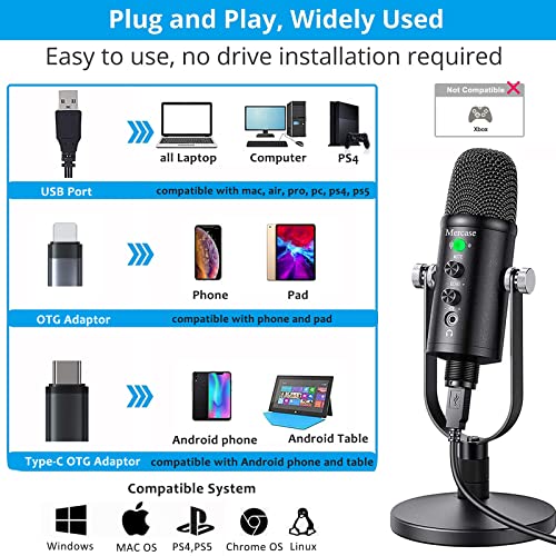 Mercase USB Microphone and Mic Arm Stand