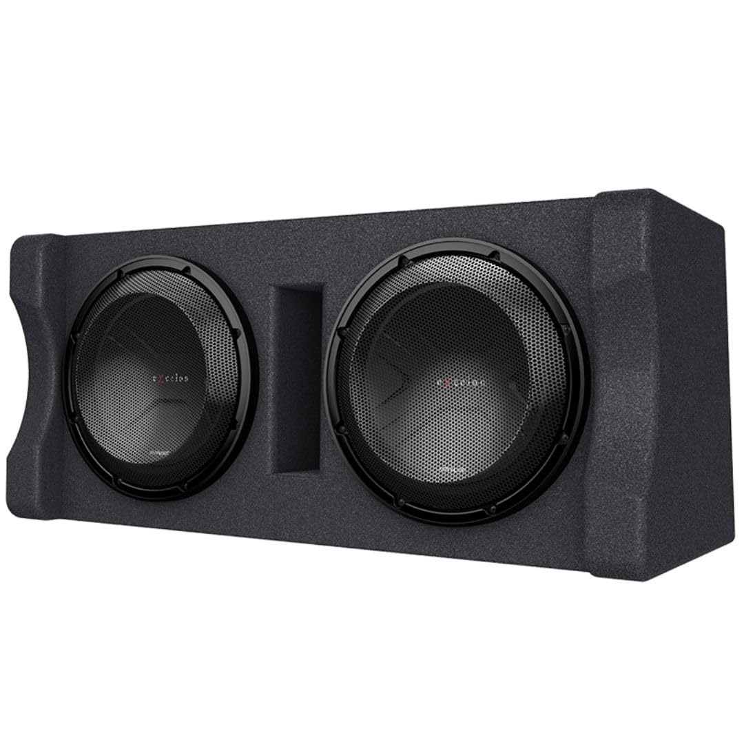 Kenwood Excelon P-XW1221D Ported 2-ohm Dual Loaded Enclosure with Two 12" Subwoofers