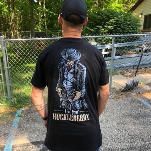 Im Your Huckleberry T-Shirt Patriotic Tribute Tee | American Pride Veteran Support Shirt | 100% Cotton Military Apparel | Black, X-Large