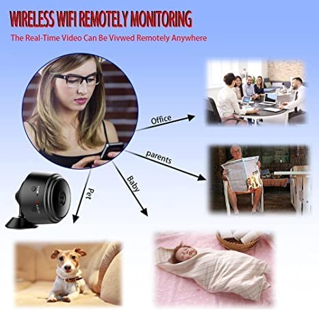 Hidden Camera WiFi Mini Spy Camera Cameras HD 1080P Wireless Small Nanny Cam with Night Vision and Motion Detection for Home Surveillance