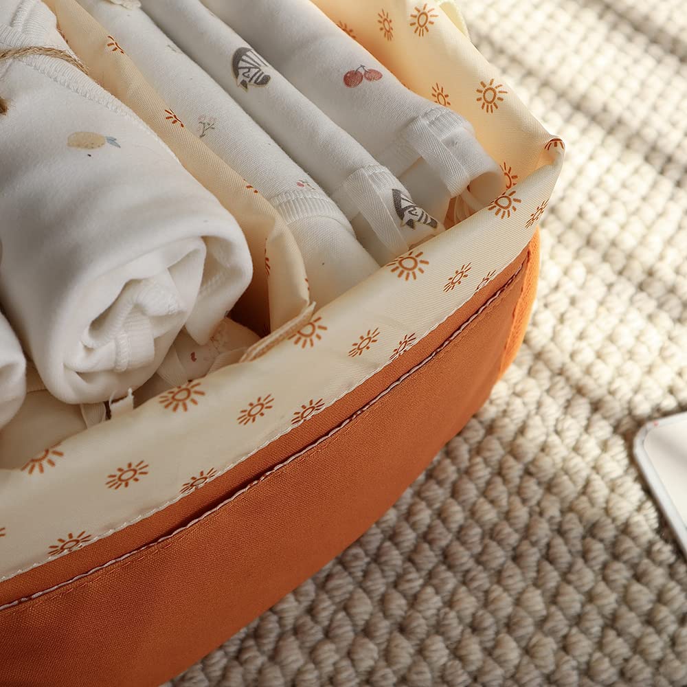 MOMIGO Baby Diaper Caddy Organizer - Portable Nursery Storage Basket for Diapers and Baby Wipes, Diaper Stacker Car Organizer, newborn nursery Gift