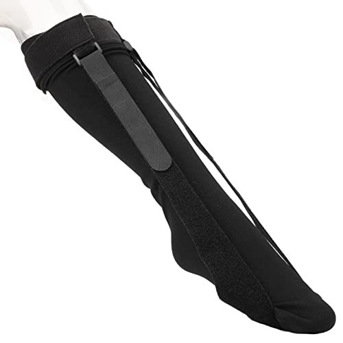 Ymiko Plantar Fasciitis Night, Plantar Fasciitis Night Splint Sock Relief Dual Strap Design Dorsiflexion Night Splint Compression Socks(L) Compression Socks