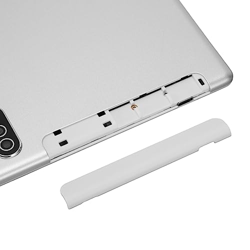 jerss 4G Calling Tablet, Octa Core 5G WiFi Dual Speaker FHD 10.1 Inch Tablet 6GB RAM 128GB ROM for Travel for Android 10 (Silver)