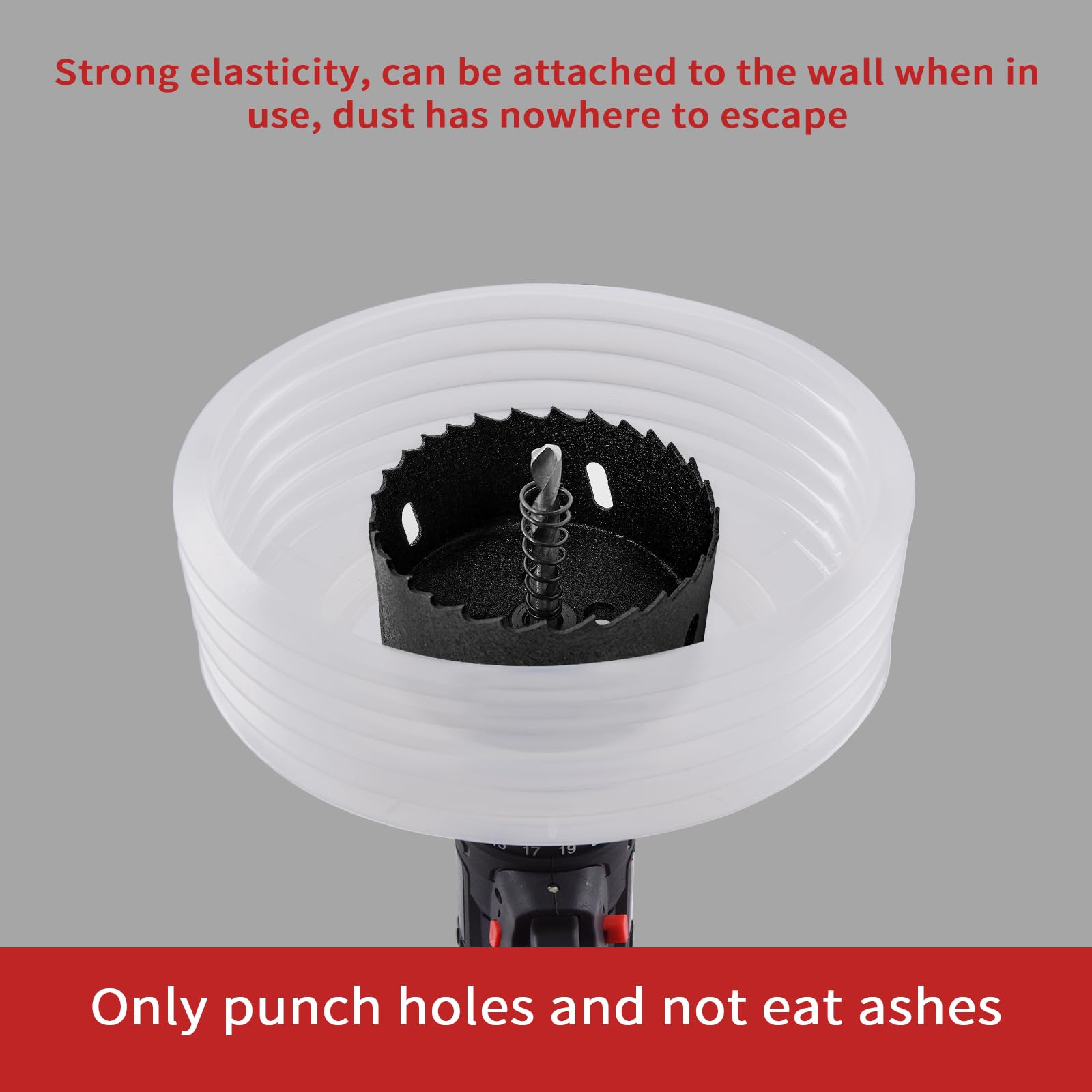 Hole Saw Dust Bowl, Drill Dust Collector, for Installing Recessed Lights and Works with Hole Saws Less Than 6 Inches in Diameter (Hole Saw Not Included)