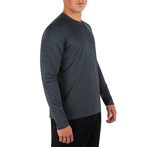 Hurley Men's Standard H2O-Dri Hybrid UPF Long Sleeve Shirt, Smoke Grey, XX-Large