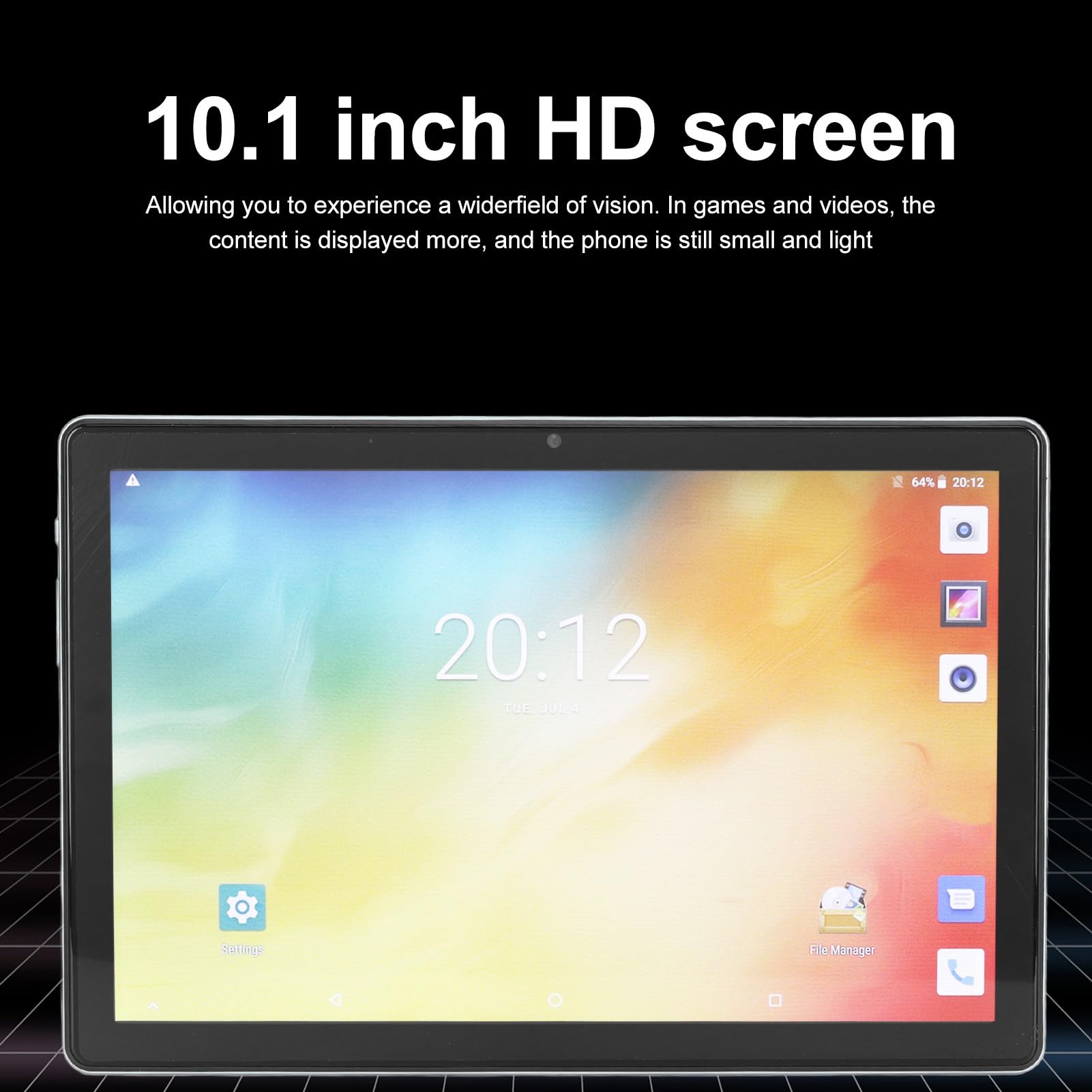 ICRPSTU 10.1 Inch Tablet, 100 to 240V 5G WiFi Computer Tablet Dual Camera 2 in 1 5.0 for Office (#2)
