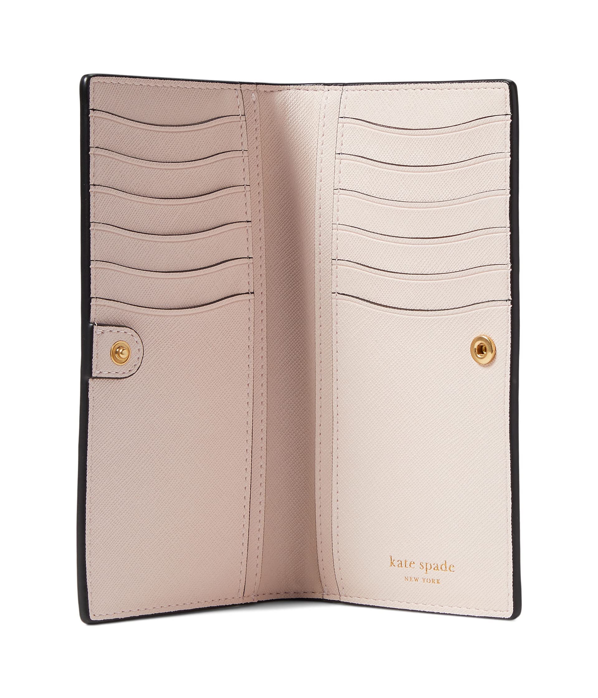 Kate Spade New York Morgan Saffiano Leather Slim Bifold Wallet Black One Size