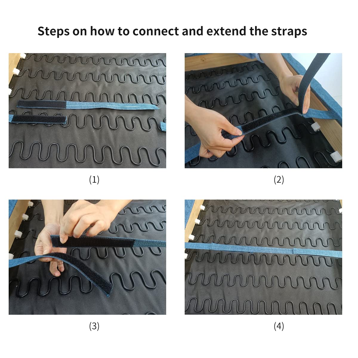 MASTERS OF COVERS Velcro Straps Sofa Cover Accessories Specialized for Friheten Sofa Bed Cover-Navy Blue