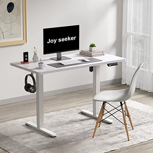 JYLH JOYSEEKER Electric Adjustable Height Desk and Triple Monitor Mount