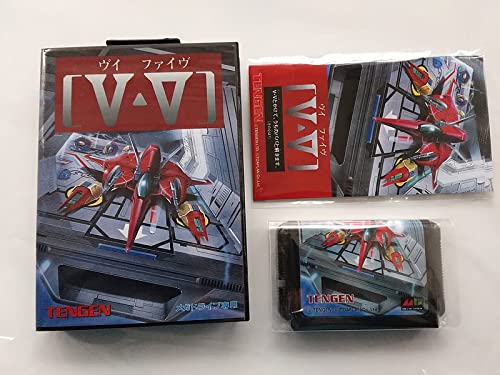 MD Game V V Five Japan Version Box+Manual+Cartridge (Black)