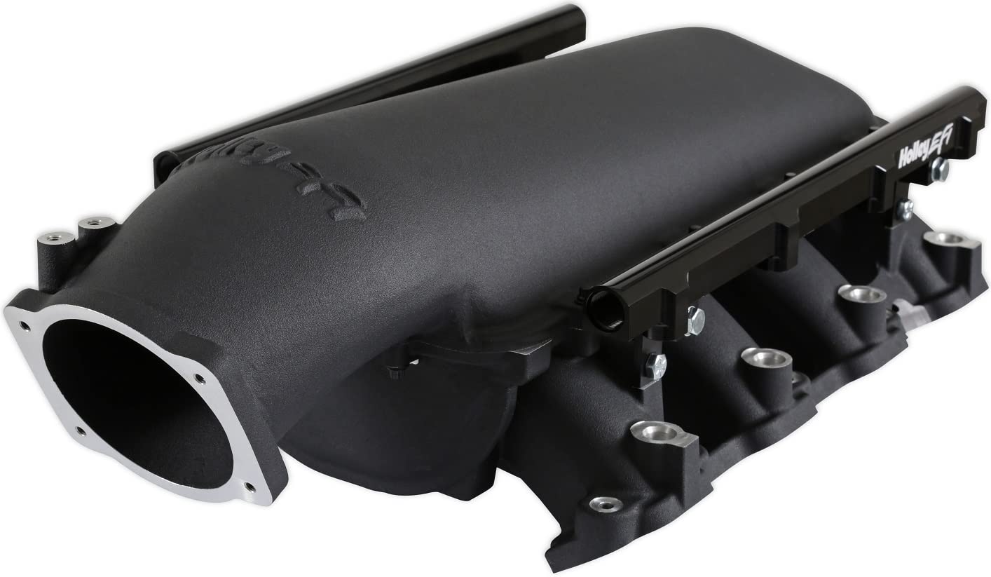 NEW HOLLEY ULTRA LO-RАM KIT & FUEL RAILS,TOP FEED MOUNT WITH PORT INJ,BLACK SATIN,COMPATIBLE WITH GМ GEN V LT1