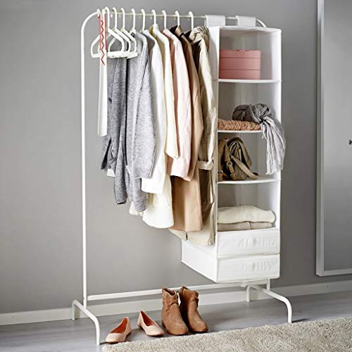 Hongseyijia Coat Racks Multi-Function Coat Rack Entrance Hall Coat Rack Organiser Shoe Bench Stand with Top Rod for Home Office Hallway Bedroom,152cm,Whtie