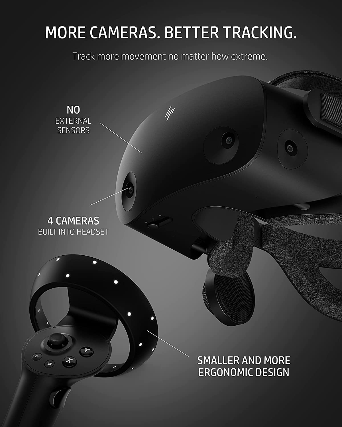 HP Reverb G2 Virtual Reality Headset V2 Version Controller, Adjustable Lenses & Speakers from Valve, 2160 x 2160 LCD Panels, for Gaming, Ergonomic Design, W/Silmarils Lens Wipes