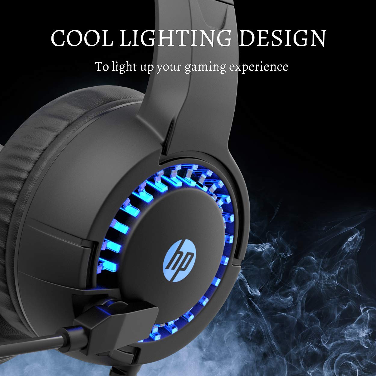 HP USB Gaming Headset RGB Stereo Headphone for Smartphone, PC, PS4, Xbox One, Ergonomic Design Over Ear Headphone with Mic
