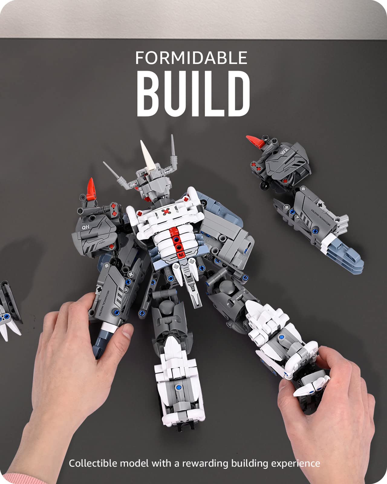 Nifeliz Black Greymon, Iconic Mecha Display Set, Collectible Monster Model Toy for Adult Gift Giving (1,158 Pieces)
