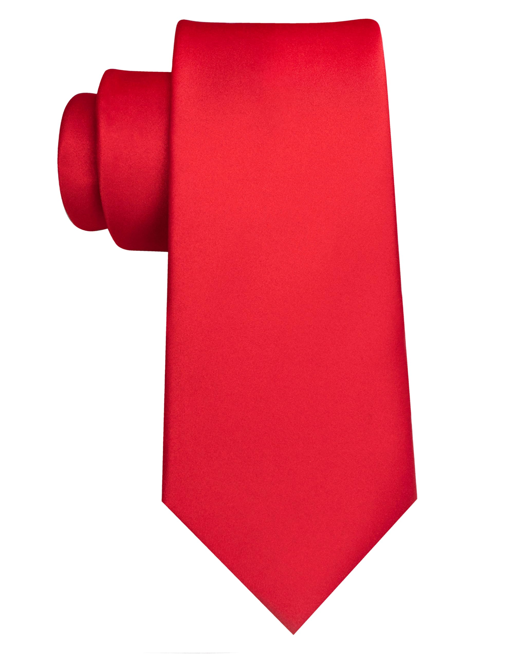 JEMYGINS Red Tie Silk Necktie for Men Business and Wedding