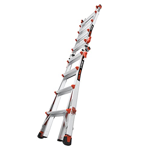 Little Giant Ladder Systems Xtreme 2.0, M17, 17ft, Multi-Position Ladder with Trestle Brackets and Ratchet Levelers, Aluminum, Type 1A, 300 lbs Weight Rating, (12817-801)