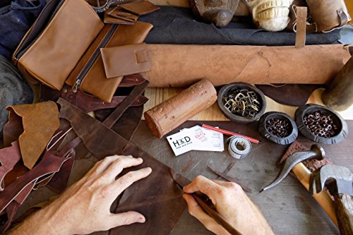 Hide & Drink, Leather Bifold Card Holder, Holds Up to 6 Cards/Organizer/Case/Wallet, Handmade Includes 101 Year Warranty :: Bourbon Brown