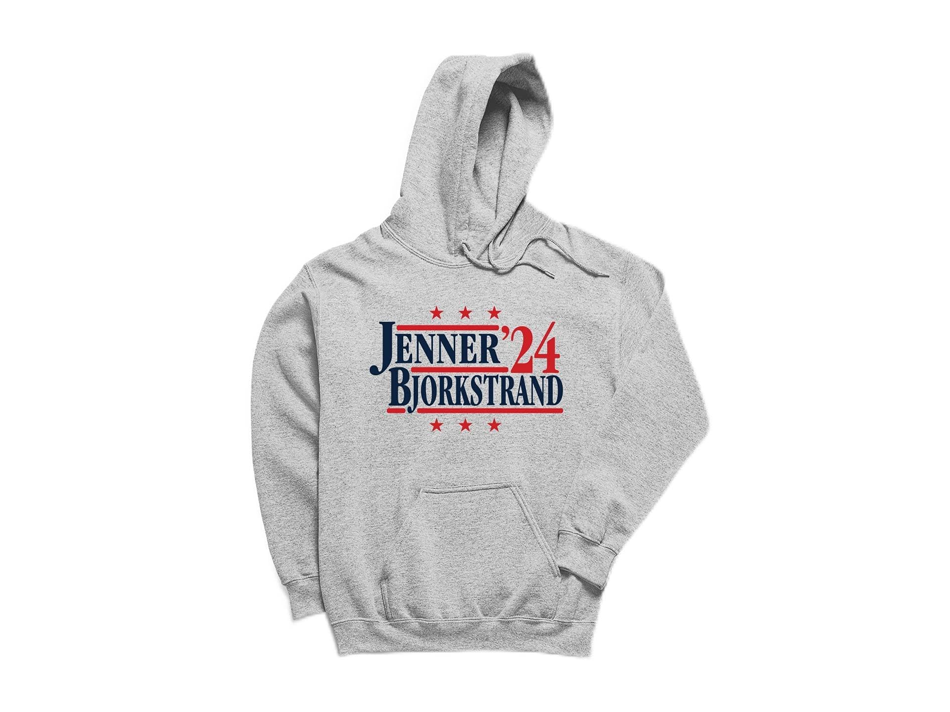 Jenner & Bjorkstrand '24 - Political Campaign Parody Hoodie - Grey - Large