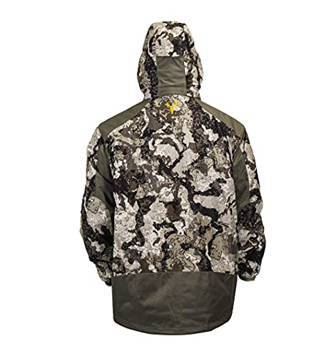 HOT SHOT Men’s 3-in-1 Insulated Veil-Cervidae Camo Hunting Parka, Waterproof, Removable Hood, Year Round Versatility, Large