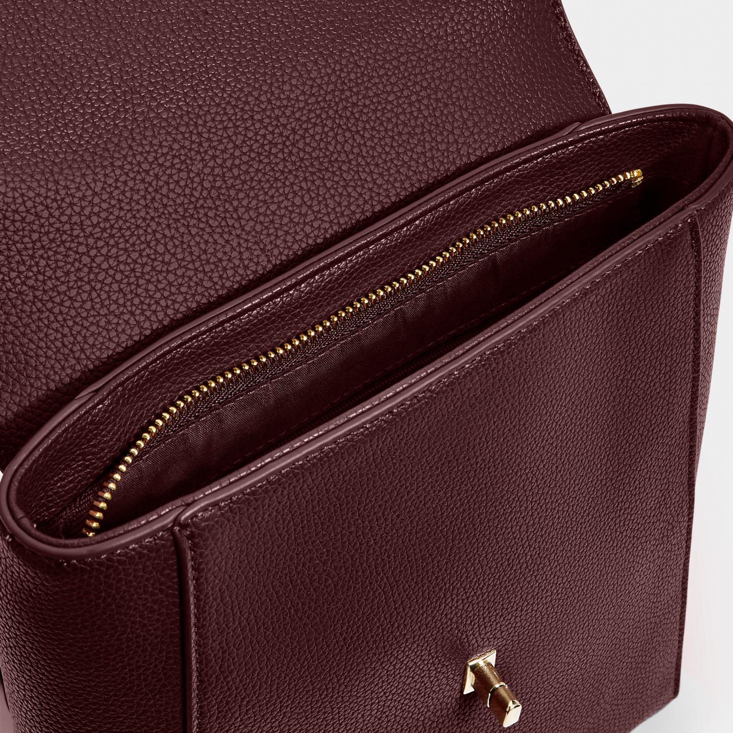 KATIE LOXTON Dani Womens Vegan Leather Convertible Strap Top Handle Handbag Purse Backpack Plum