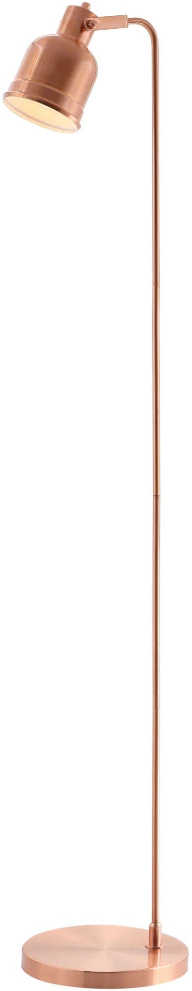 JONATHAN Y JYL6113A Brandon 57" Metal Task LED Floor Lamp, Contemporary, Transitional, Modern, Minimalist, Office, Living Room, Dining Room, Bedroom, Kitchen, Foyer, Hallway, Copper