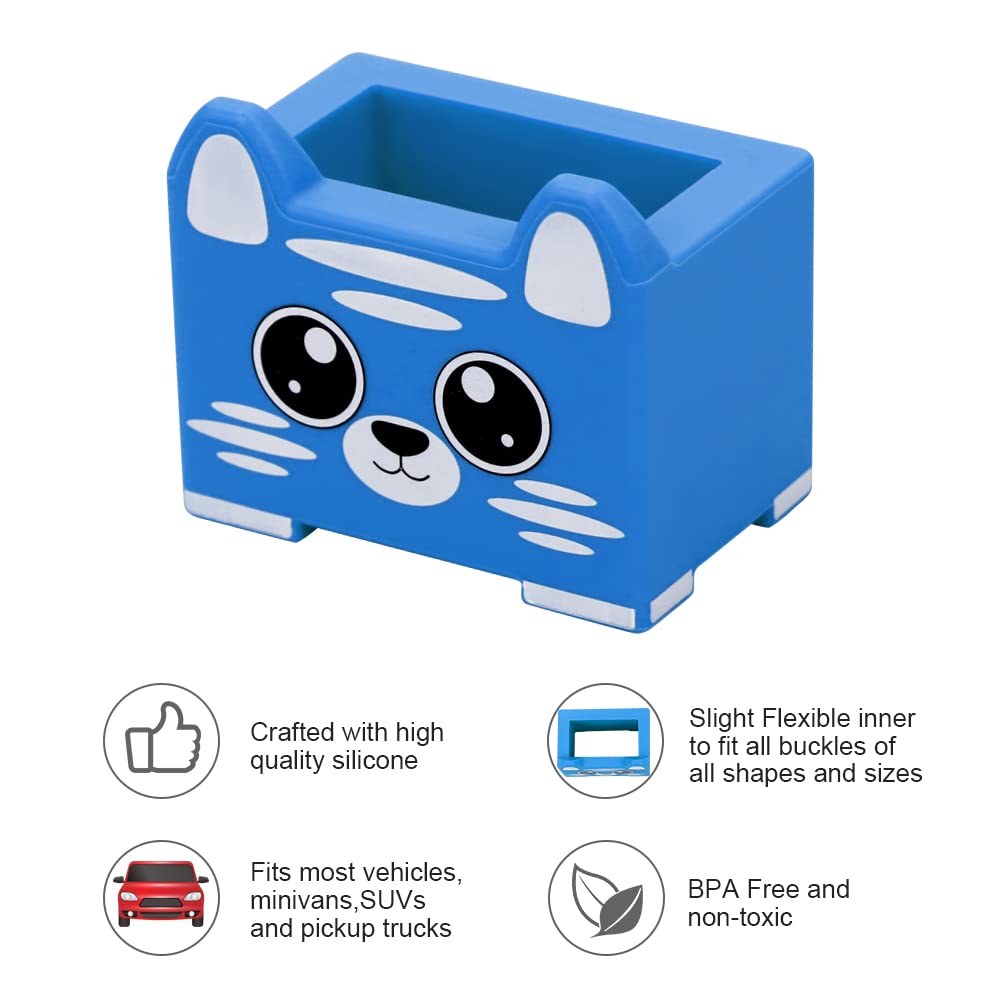 Morlike Silicone Booster Belt Belt Buckle Holder (Animal-BLUE2)