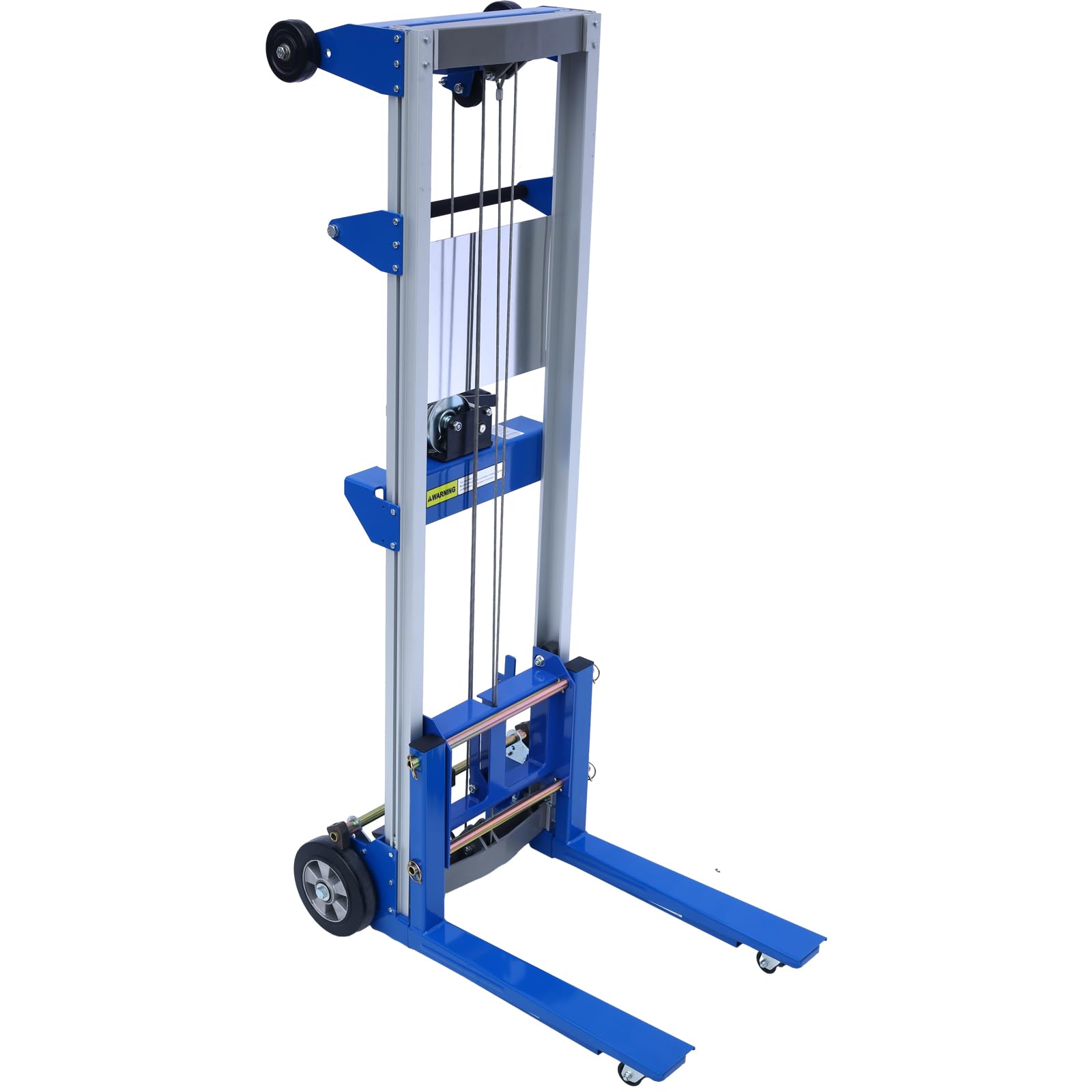 Miscoos Fixed Straddle Hand Winch Lift Truck, 34.6" Length, 24.8" Width, 66.9" Height, 500 lbs Capacity