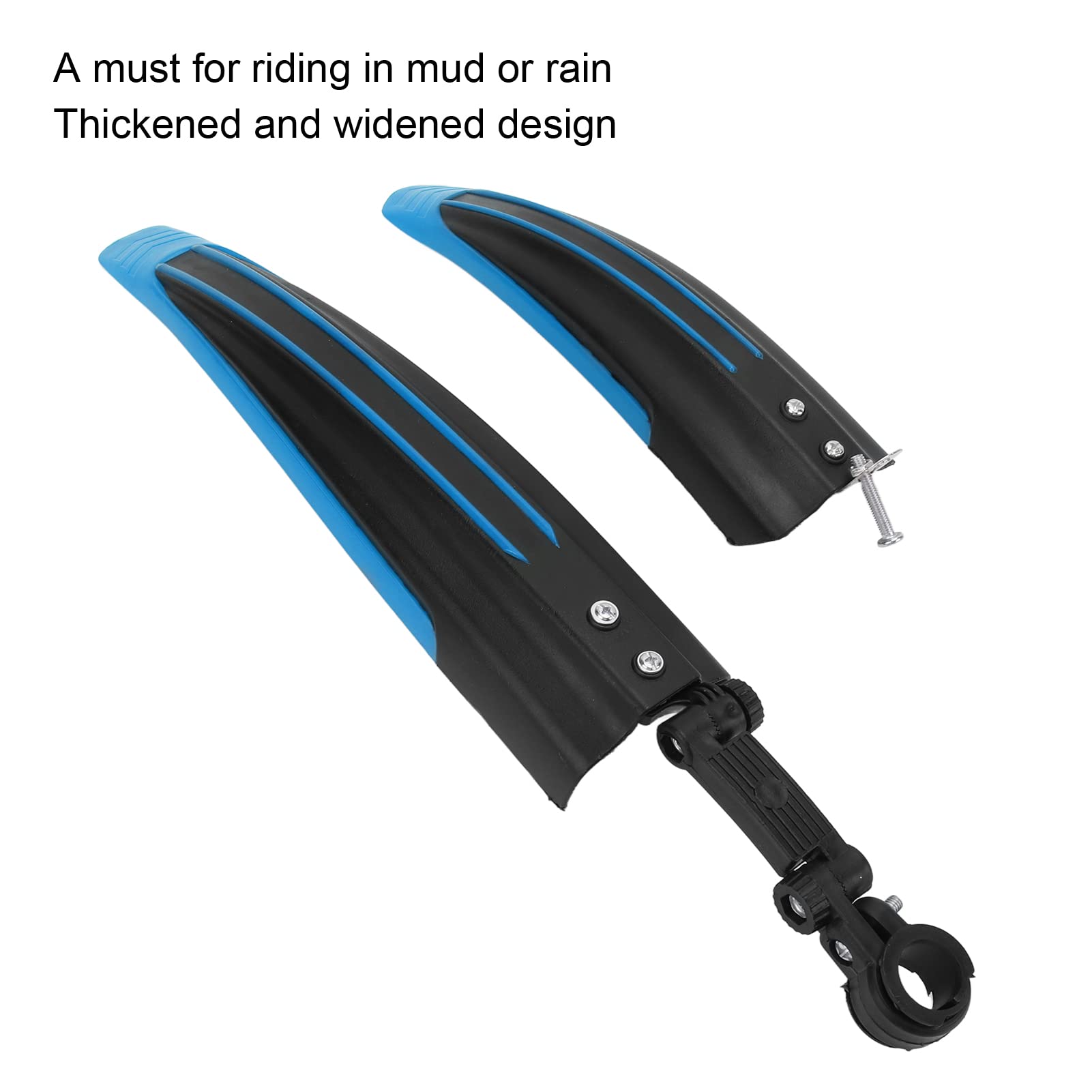 LAIONTY Bike Rear Mudguard Set Front Back Rear Tire Mud Guards Kit Easy to Install Mountain Road Bike Riding Cycling Accessory (Blue)