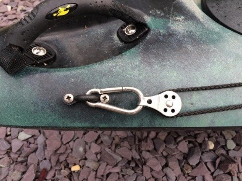 H2o Kayaks Canoe Anchor Trolley Kit with Steel Ring