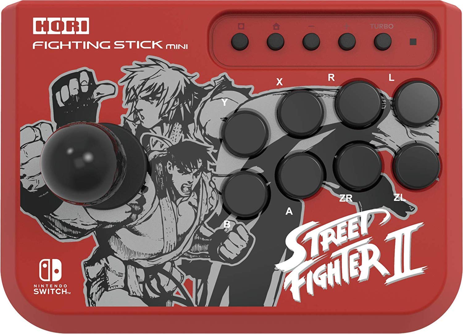 HORI Nintendo Switch Fighting Stick Mini - Street Fighter II™ Edition (Ryu & Ken) Officially Licensed by Nintendo & Capcom