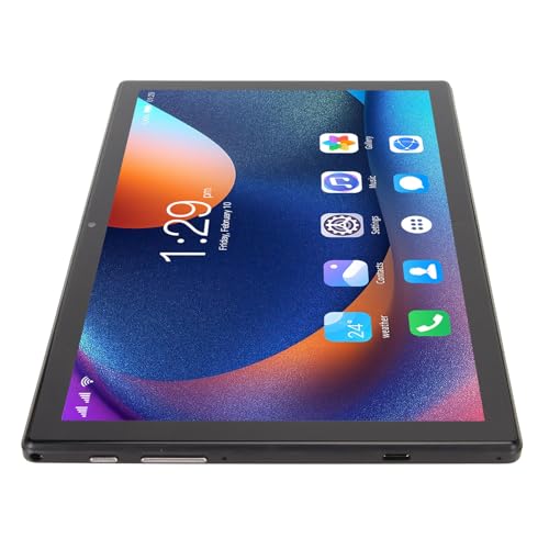 Honio Tablet PC, 8MP Front 16MP Rear 4G Network 100‑240V 10.1 Inch Tablet 8GB RAM 256GB ROM 8 Core CPU for Android 12 for Office (US Plug)