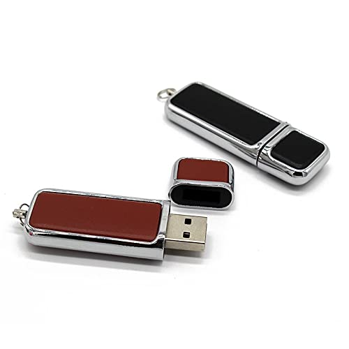 n/a Real Capacity Usb2.0 Creative Leather 64GB USB Flash Drive 4GB 8GB 16G 32GB Pen Drive ( Color : Black , Size : 64GB )
