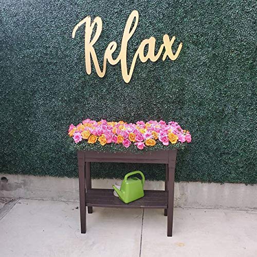 Horizontal Handmade Relax Sign Metal Word Home Mindfulness Wall Art Steel Cursive Decor Indoor Doors Yoga Spa Studio Inspirational Gift Hanging Retro Decorations Bobbie Jo Designs