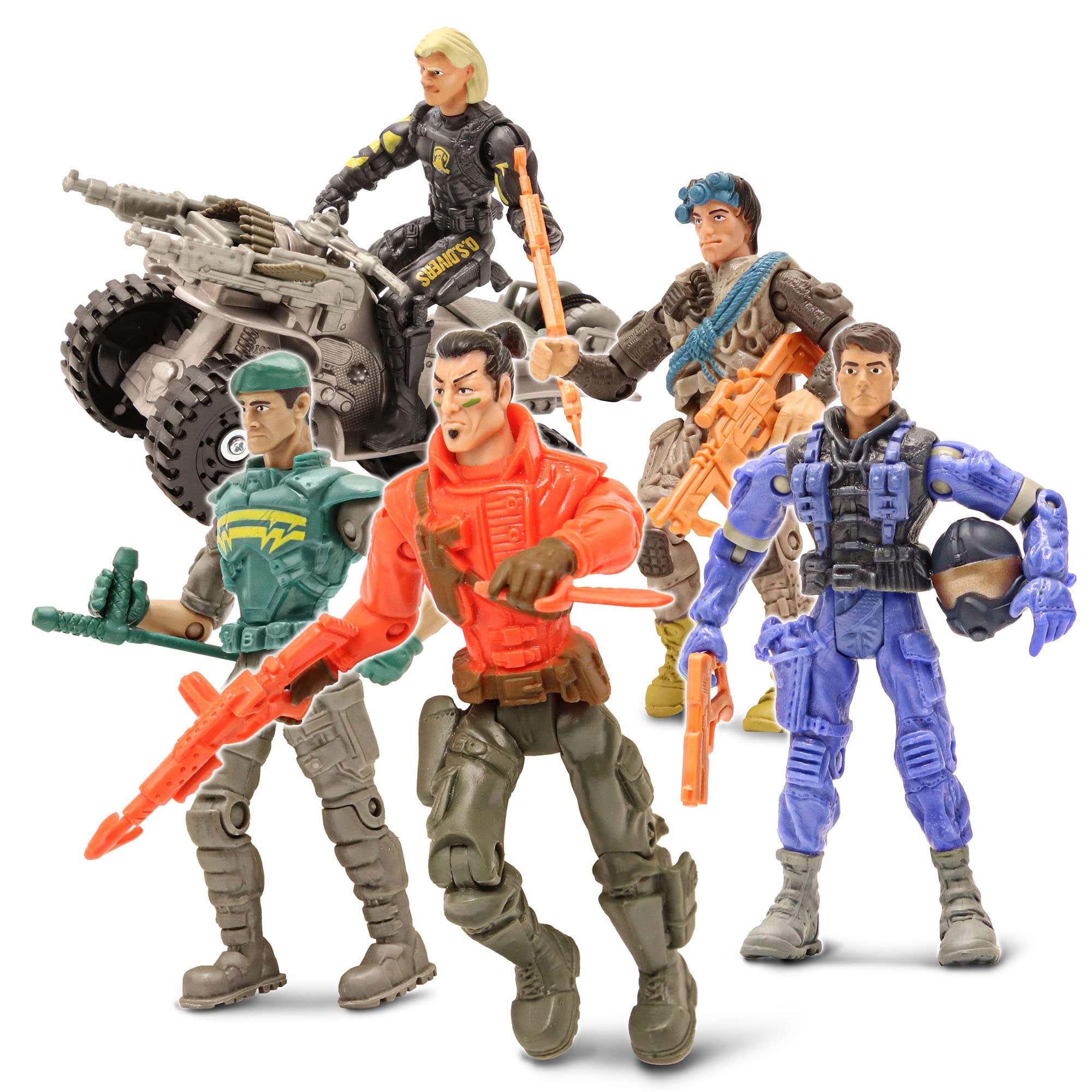 Lanard The Corps! Universe: Ultimate Battle Pack - Mini-Figure Combat Set, Includes 8 Action Figures, Patrol Attack Vehicles & Accessories, Kids Ages 3+