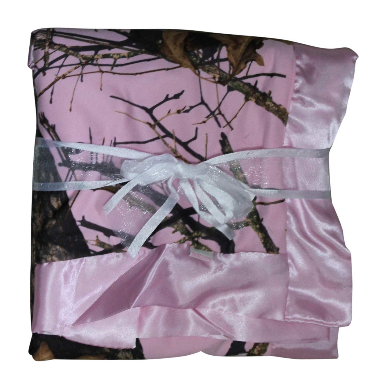 Mossy Oak Pink Hunting Camo Carstens Baby Throw Receiving Nursery Blanket 34x34 Super Soft