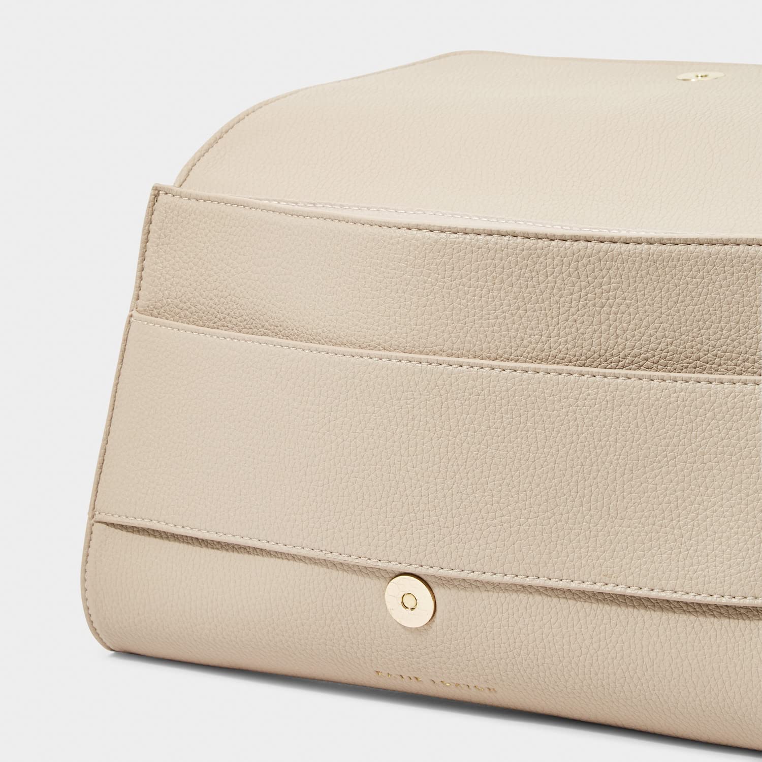 KATIE LOXTON Lila Envelope Closure Medium Womens Vegan Leather Clutch Purse Handbag Taupe