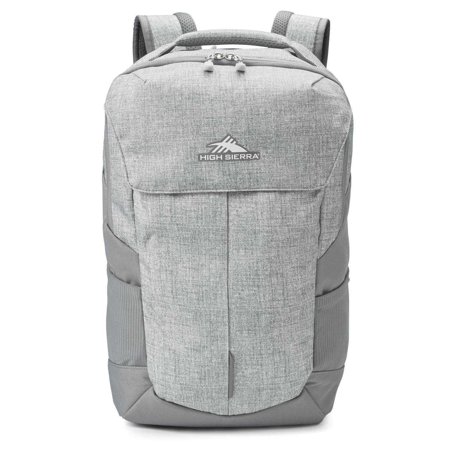 High Sierra Access Pro Backpack with 17-Inch Quilted Laptop Sleeve, Large Organization Pocket and Reflective Straps, Silver Heather