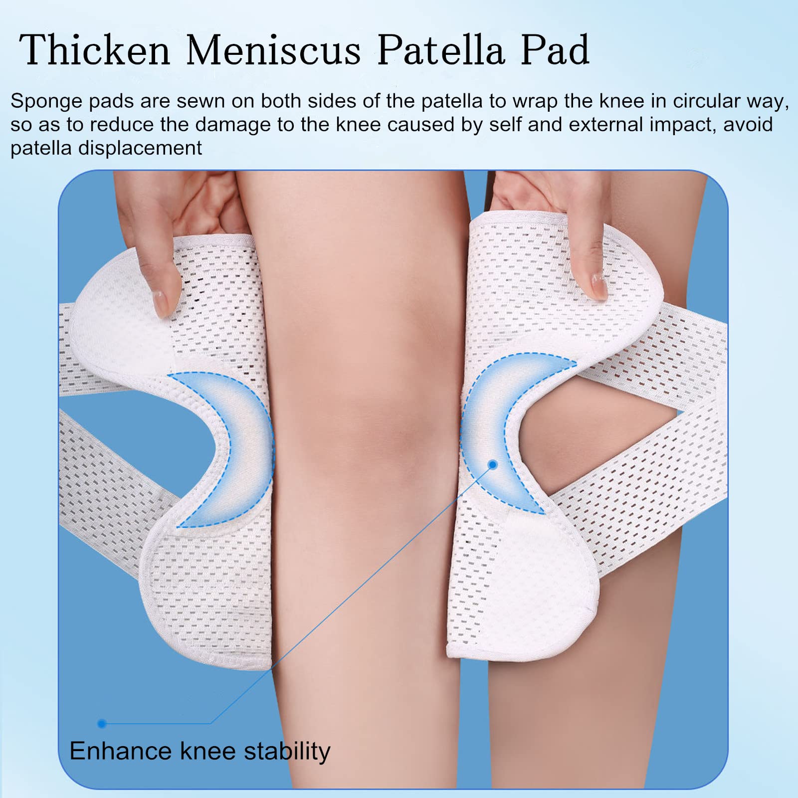 Knee Brace with Side Stabilizers, Adjustable Knee Support Brace for Meniscal Tear Knee Pain ACL MCL Arthritis Injuries Recovery, Support for Men and Women